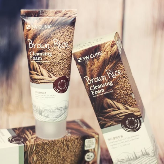3W Clinic BROWN RICE CLEANSING FOAM - Hika Baba